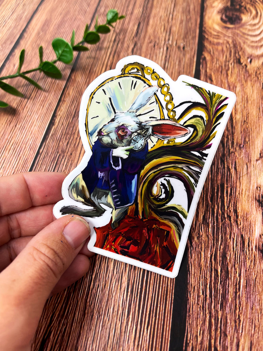 White Rabbit Vinyl Decal Sticker 4x4in – Third Wolf - Alexa Varano