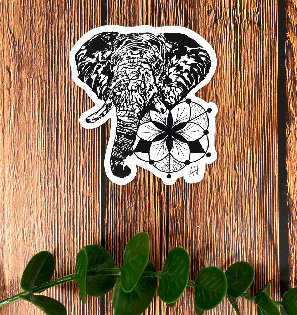 Sacred Elephant Sticker 4x4in – Third Wolf - Alexa Varano