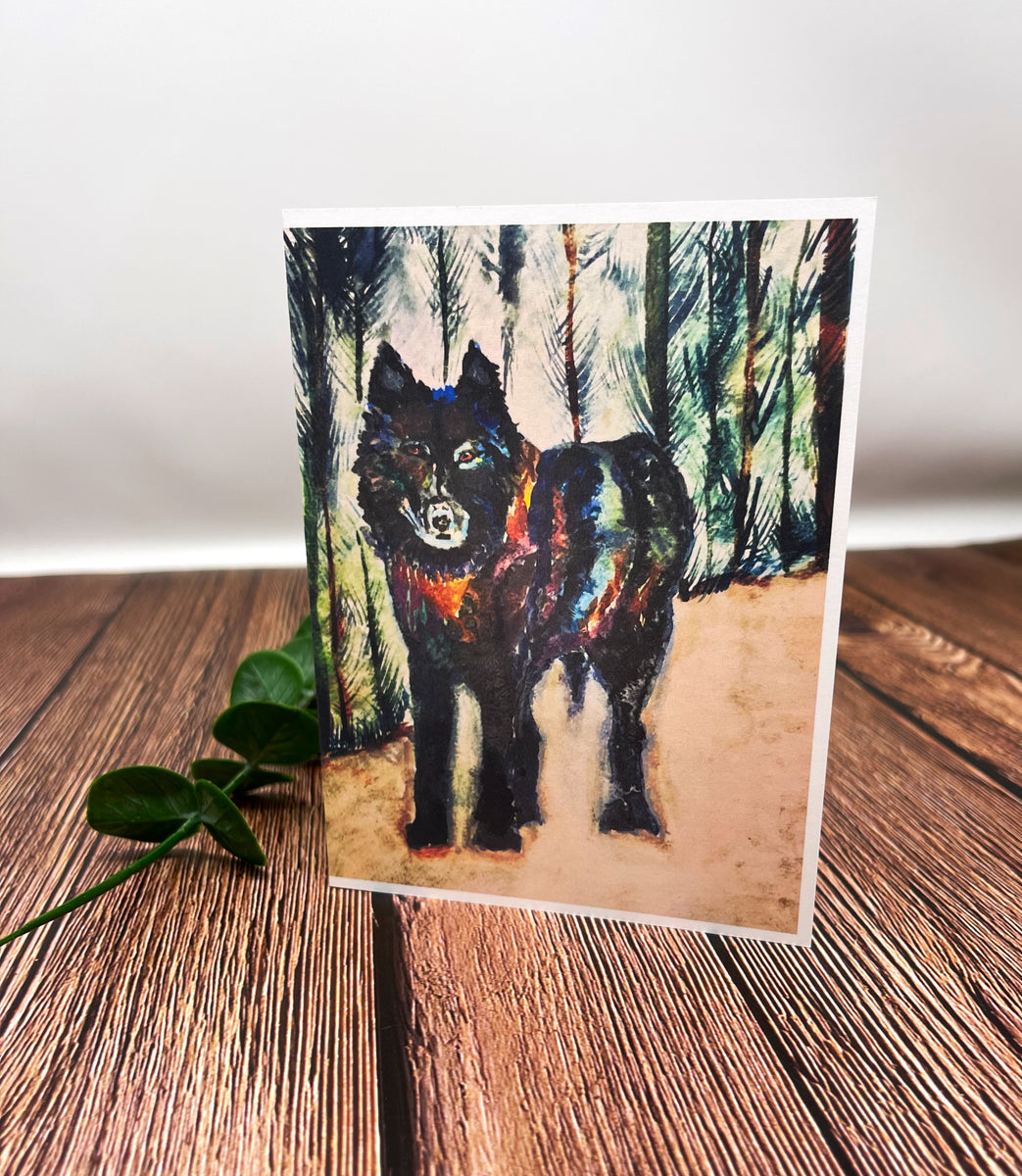 Timberwolf Painting Greeting Card – Third Wolf - Alexa Varano