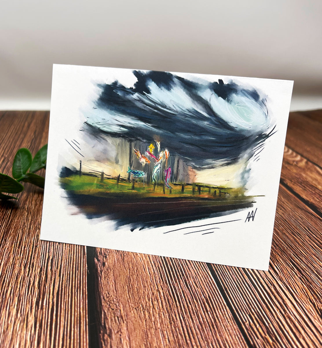 Koi Rain Painting Note Card – Third Wolf - Alexa Varano